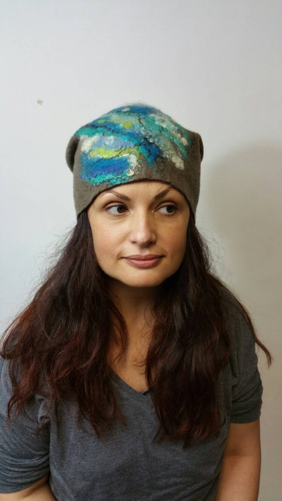 Big Sale Christmas Discount Warm Fancy Winter Hat Light Brown + Blue ...