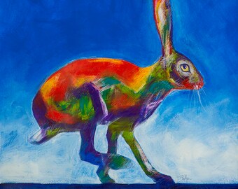 Jack Rabbit Painting | Etsy
