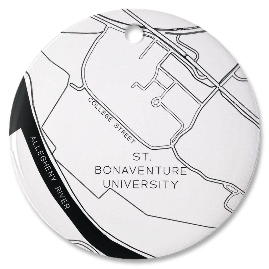 St. Bonaventure University Map Porcelain Ornament - Etsy