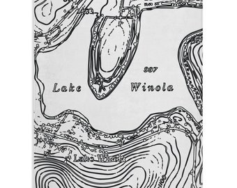 Lake Winola Map - Etsy