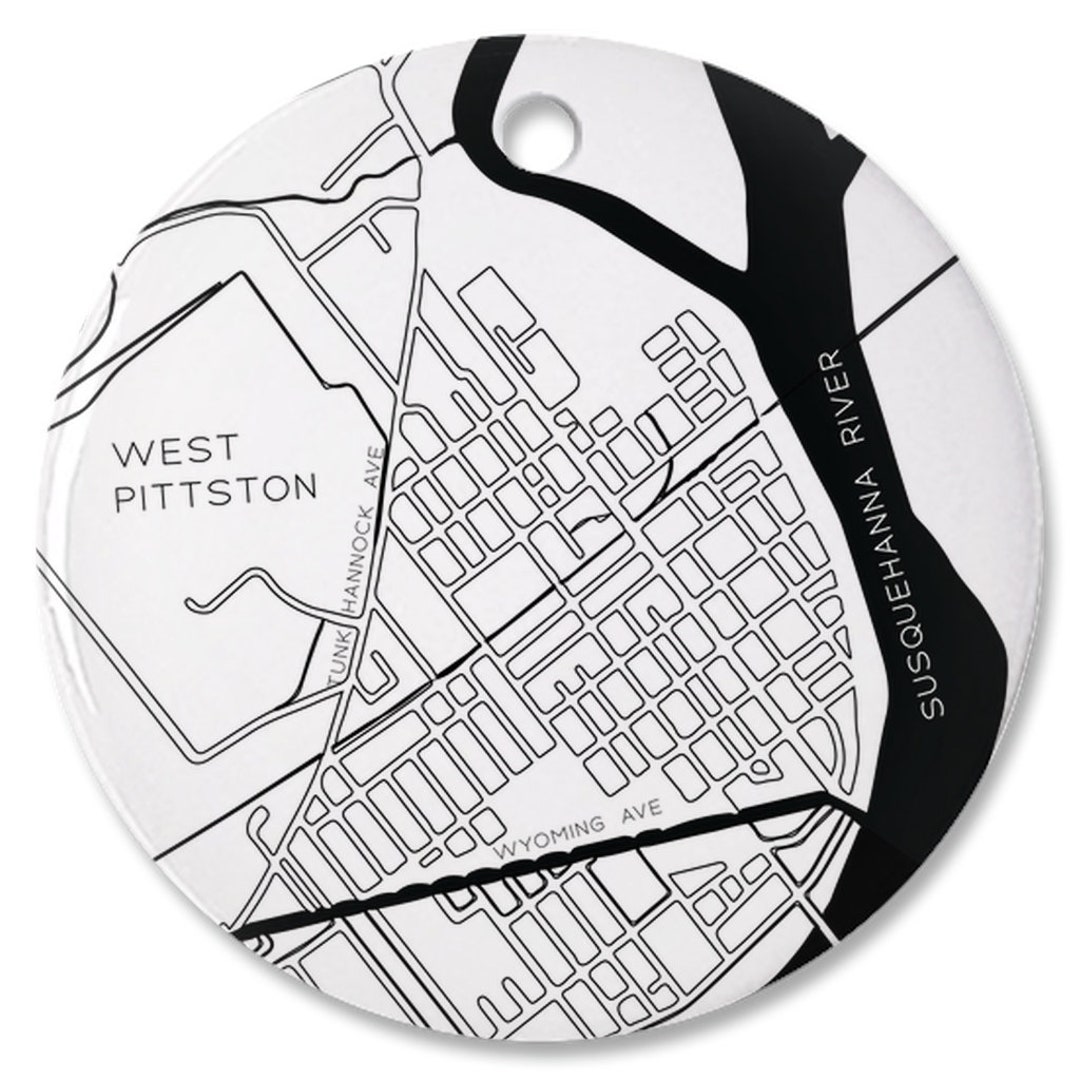 West Pittston Pa Map Porcelain Ornaments - Etsy