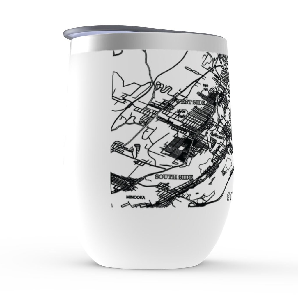 Scranton Pa Map Stemless Wine Tumbler PREORDER Ships in 10 Days - Etsy