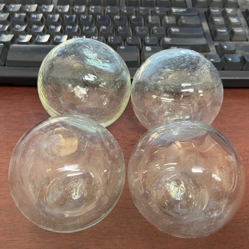 White and Gold Glass Ball - Etsy