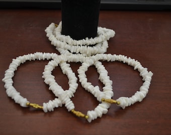 6 Pcs Color Handmade Puka Chip Coco Shell Stretch Anklet | Etsy