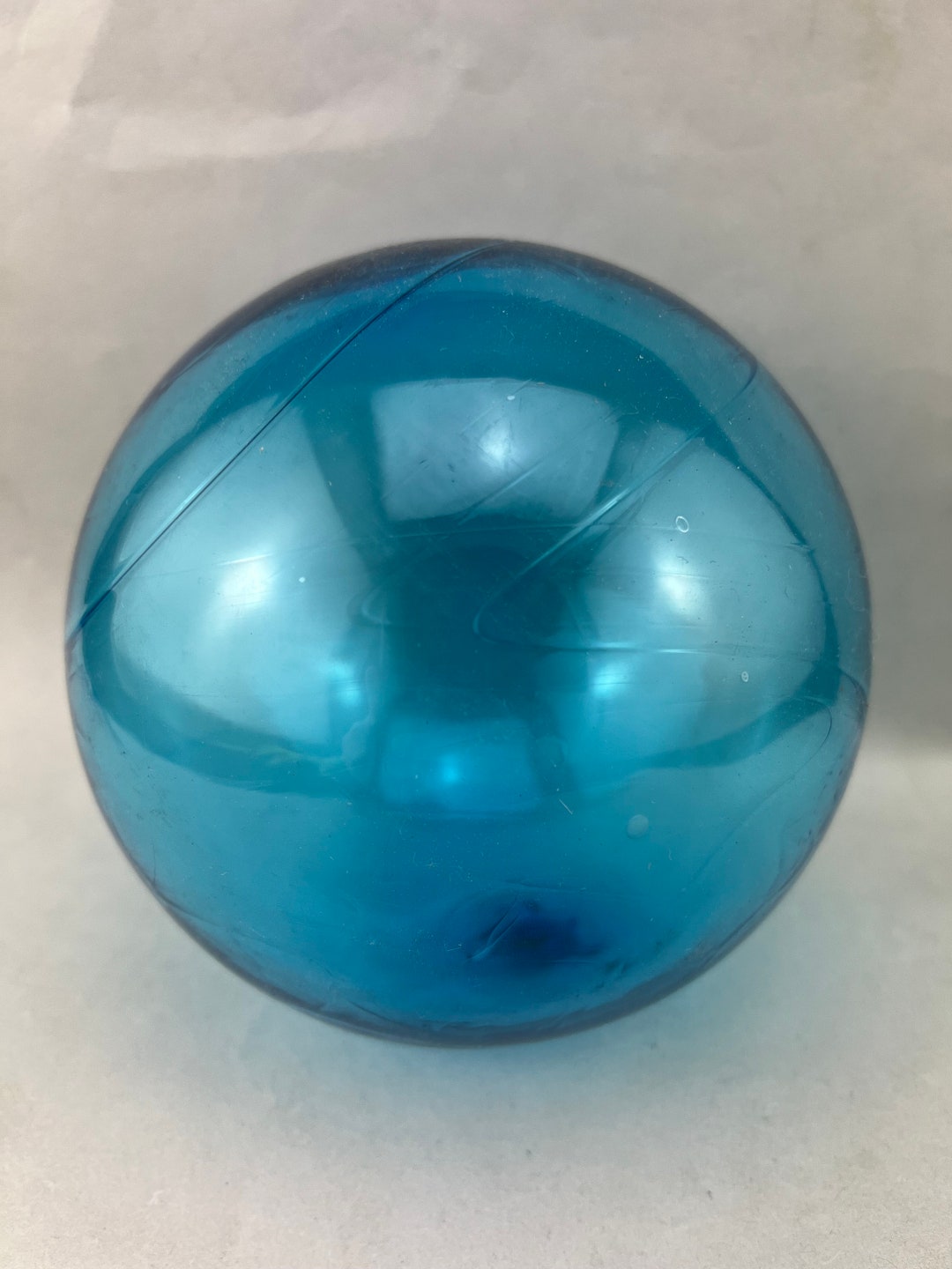 Light Blue Decorative Reproduction Blown Glass Float Fishing Buoy Ball ...