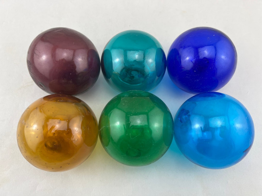6 Pieces Reproduction Blown Glass Fishing Ball Assorted Colors - Etsy