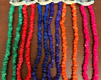 6 Pcs Colorful Handmade Puka Chip Coco Shell Necklace 18" - Etsy