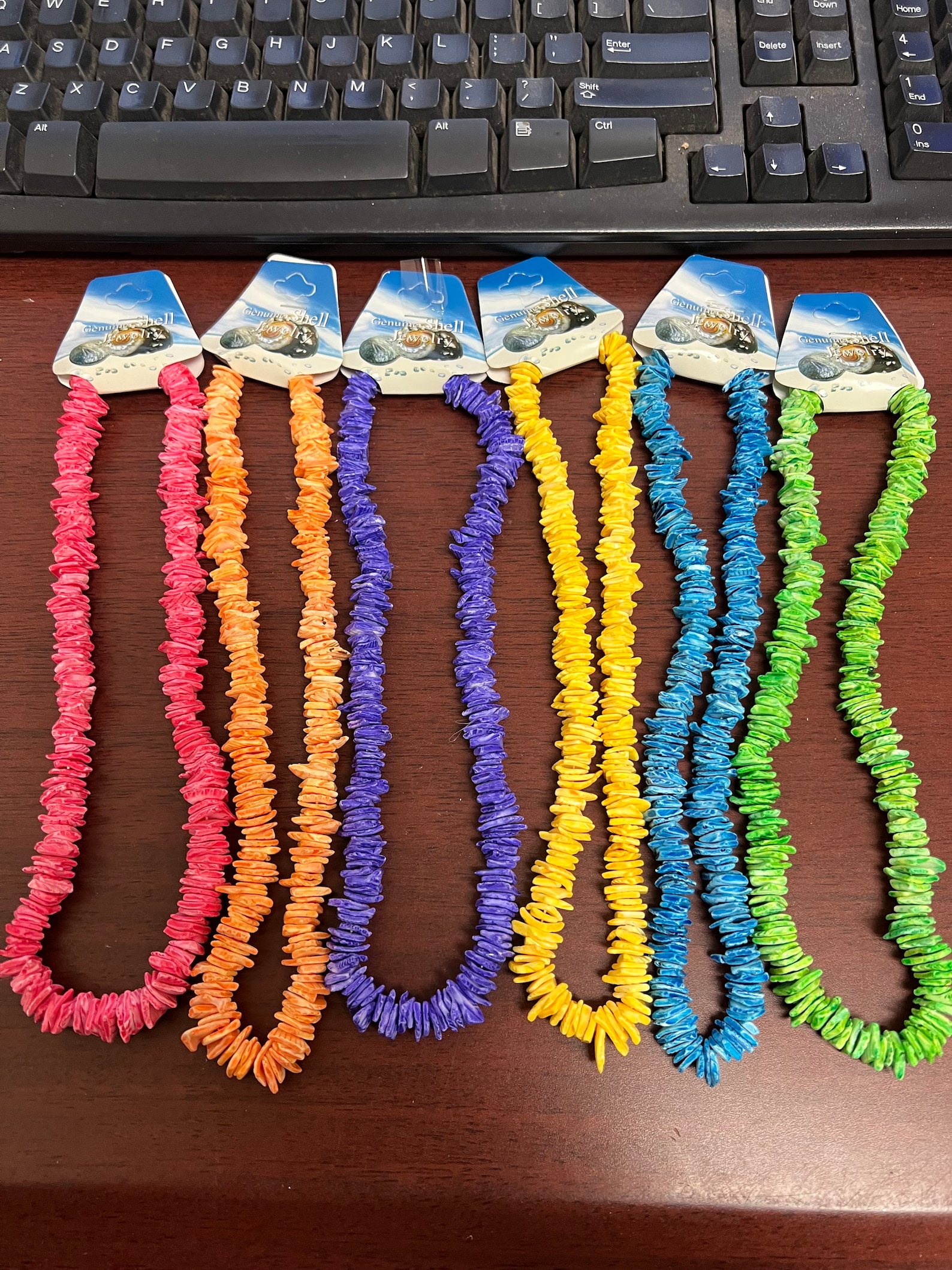 6 Pcs Colorful Handmade Puka Chip Coco Shell Necklace 18" - Etsy