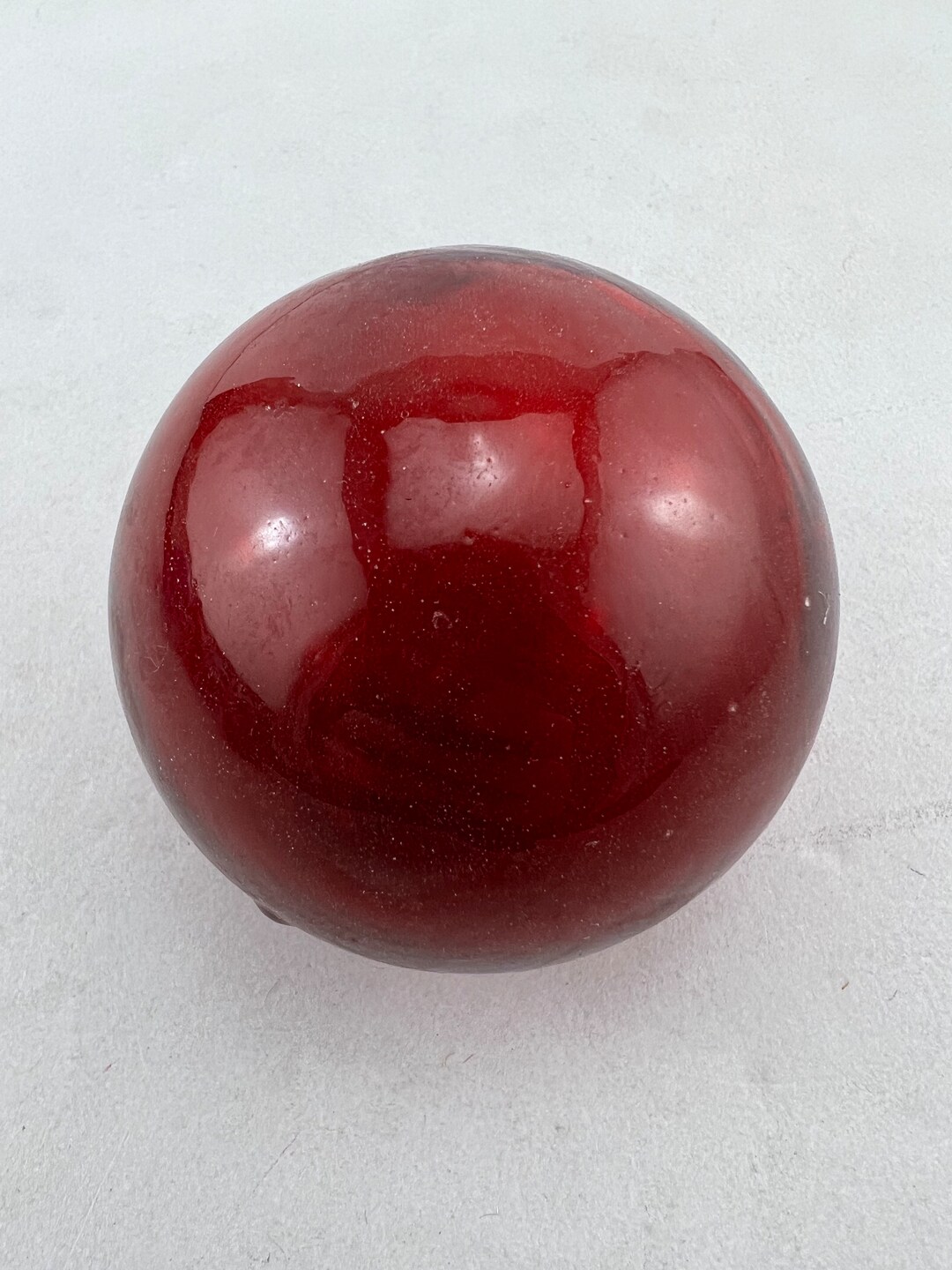 Red Decorative Reproduction Blown Glass Float Fishing Buoy Ball 5" - Etsy