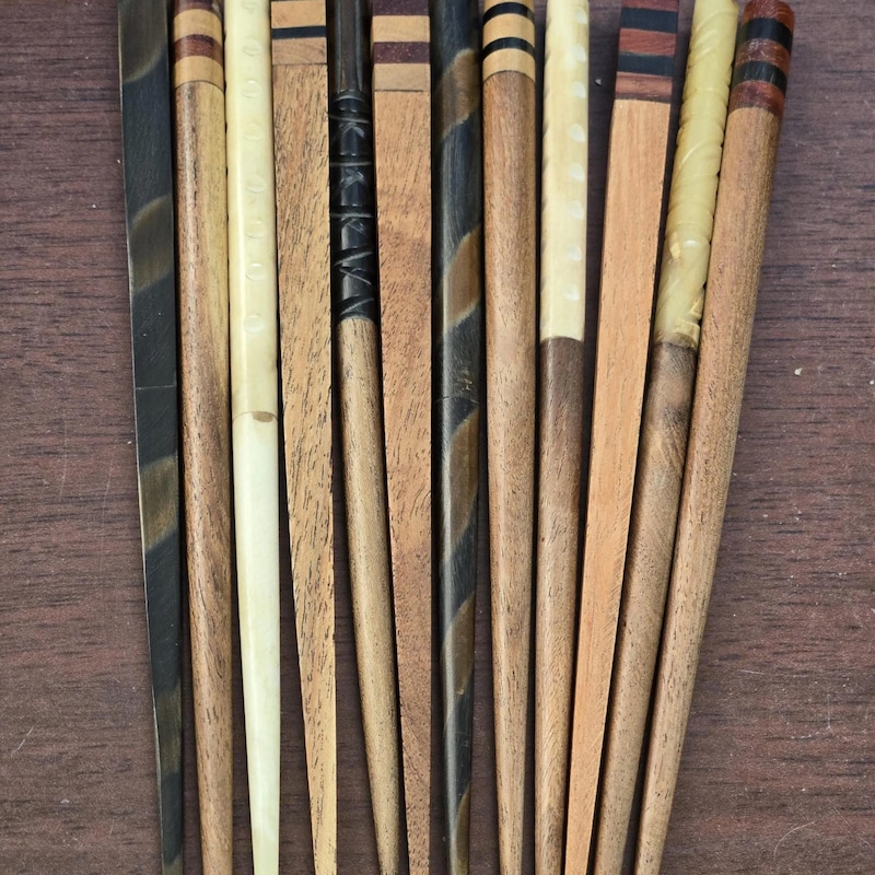 Large Wood Hair Stick - Etsy