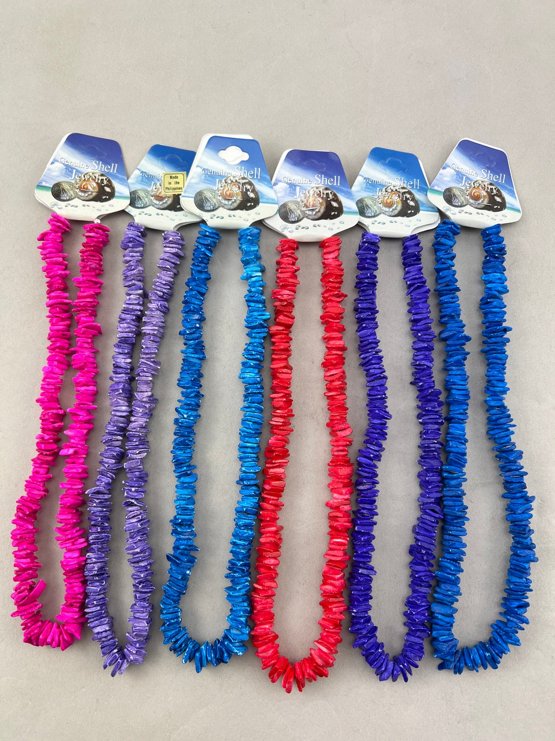 6 Pcs Colorful Handmade Puka Chip Coco Shell Necklace 18 - Etsy
