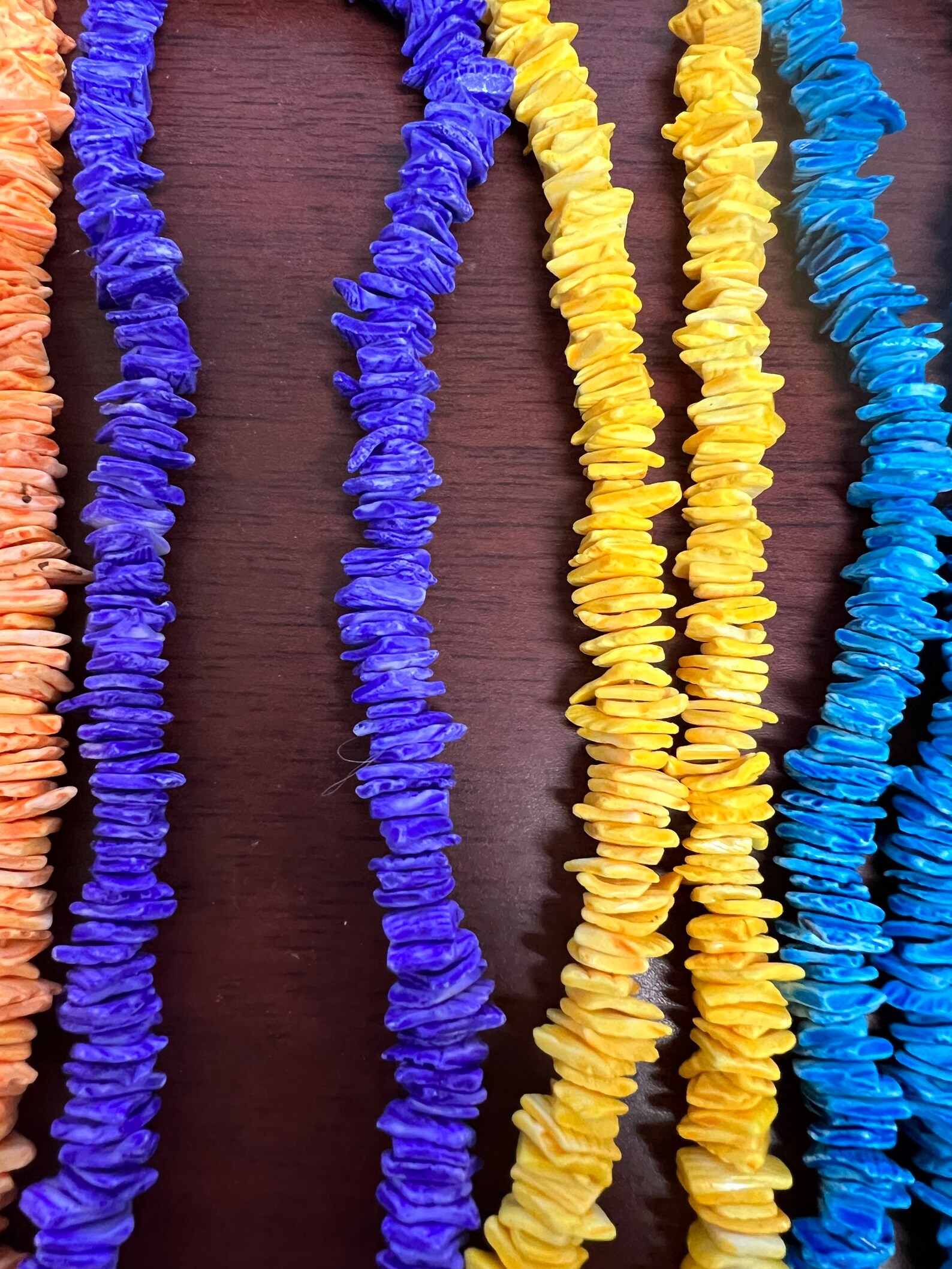 6 Pcs Colorful Handmade Puka Chip Coco Shell Necklace 18" - Etsy