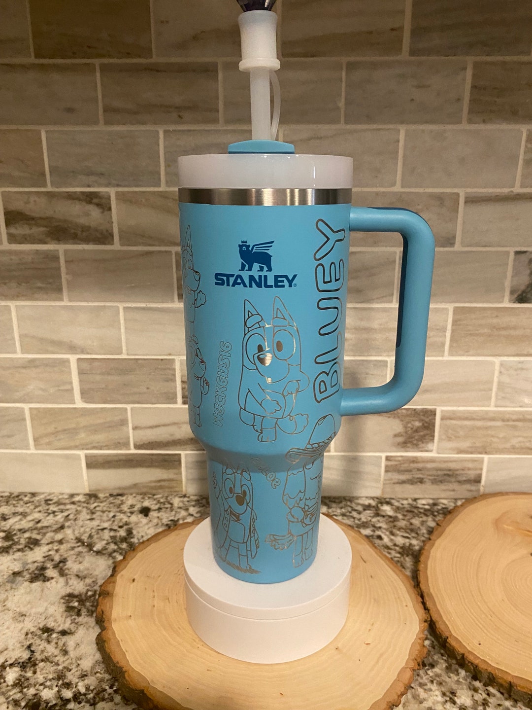 Laser Engraved Bluey Stanley Cartoon Tumbler Choose Size and Color - Etsy