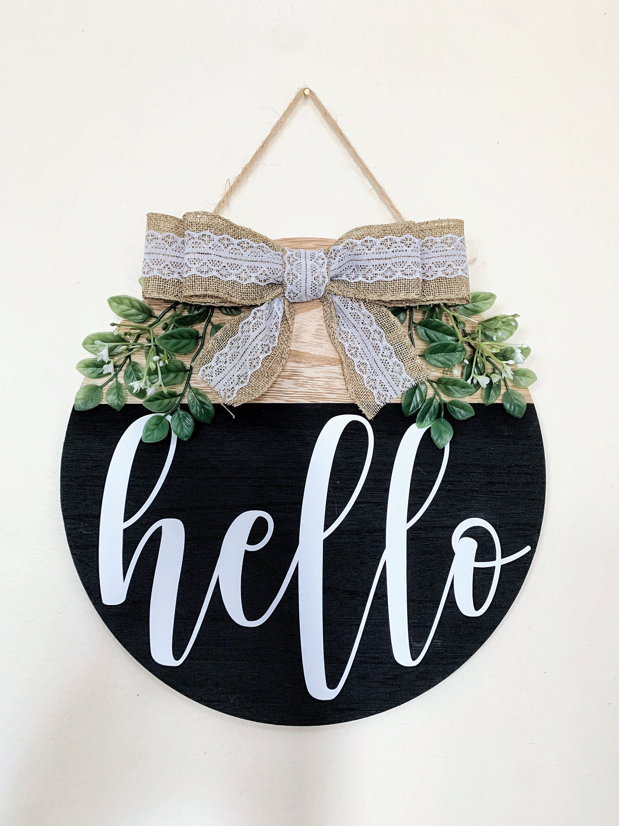 Hello Door Sign | Door Decor - Etsy