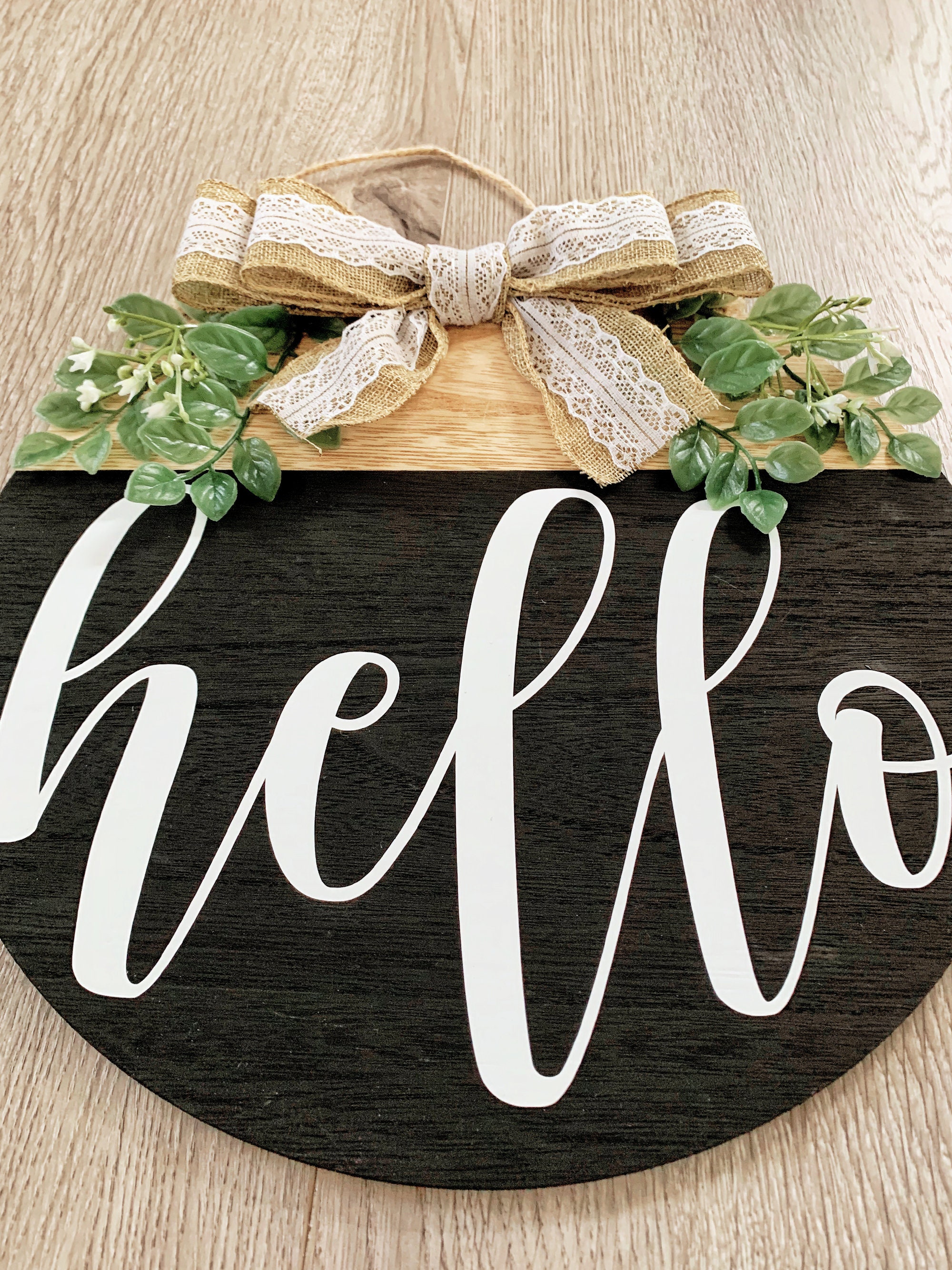 Hello Door Sign | Door Decor - Etsy