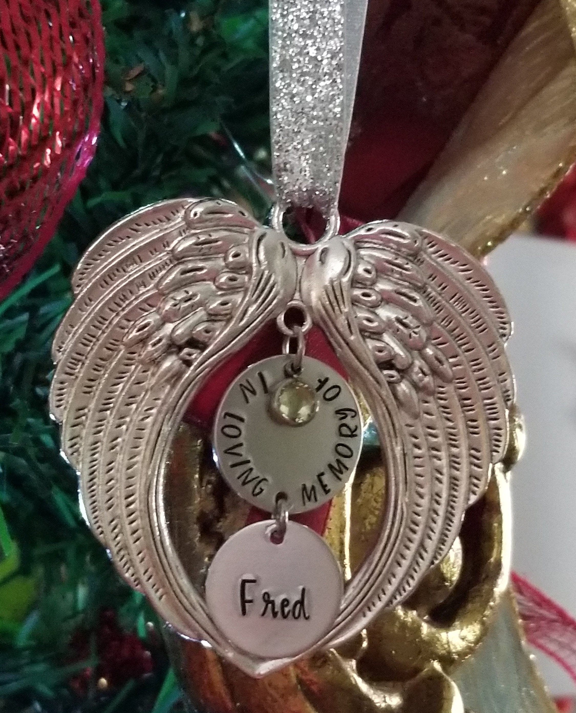Memorial Angel Wing Memorial Christmas In Loving Memory | Etsy