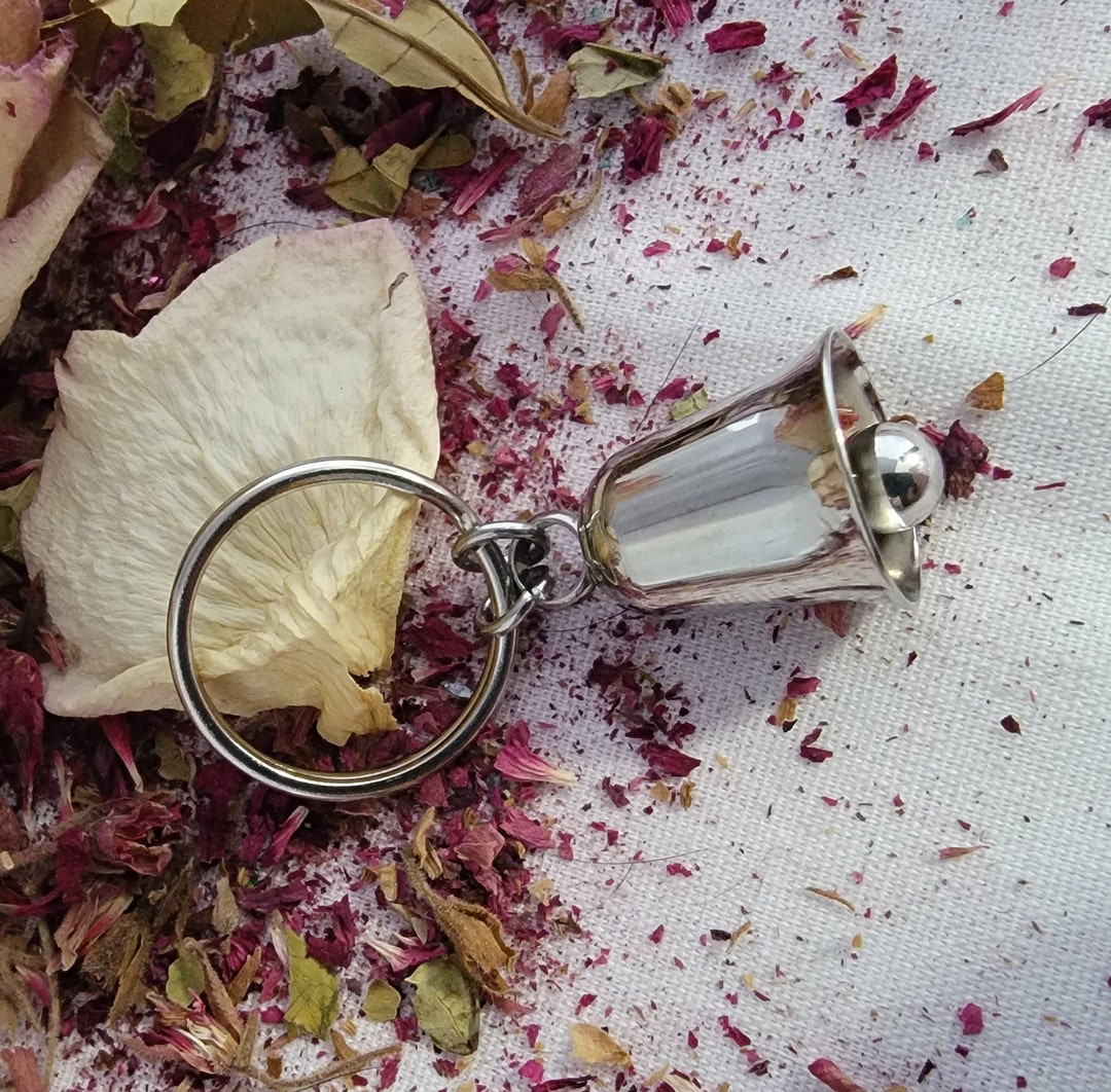 Cremains Ash Bell Urn Keychain , Stainless Self Fill Silver Bell Urn ...