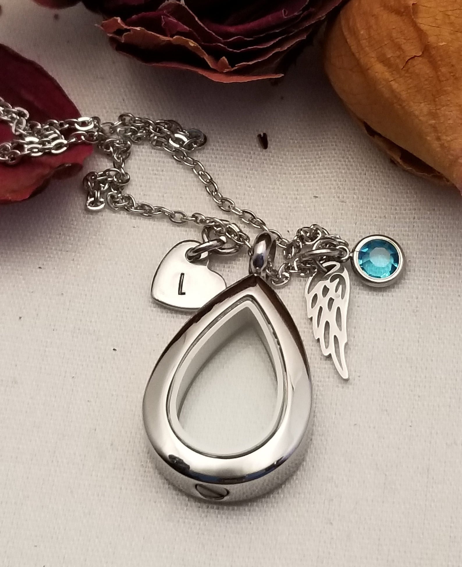 Cremation Ash Memorial Teardrop Glass Urn Necklace Pendant - Etsy