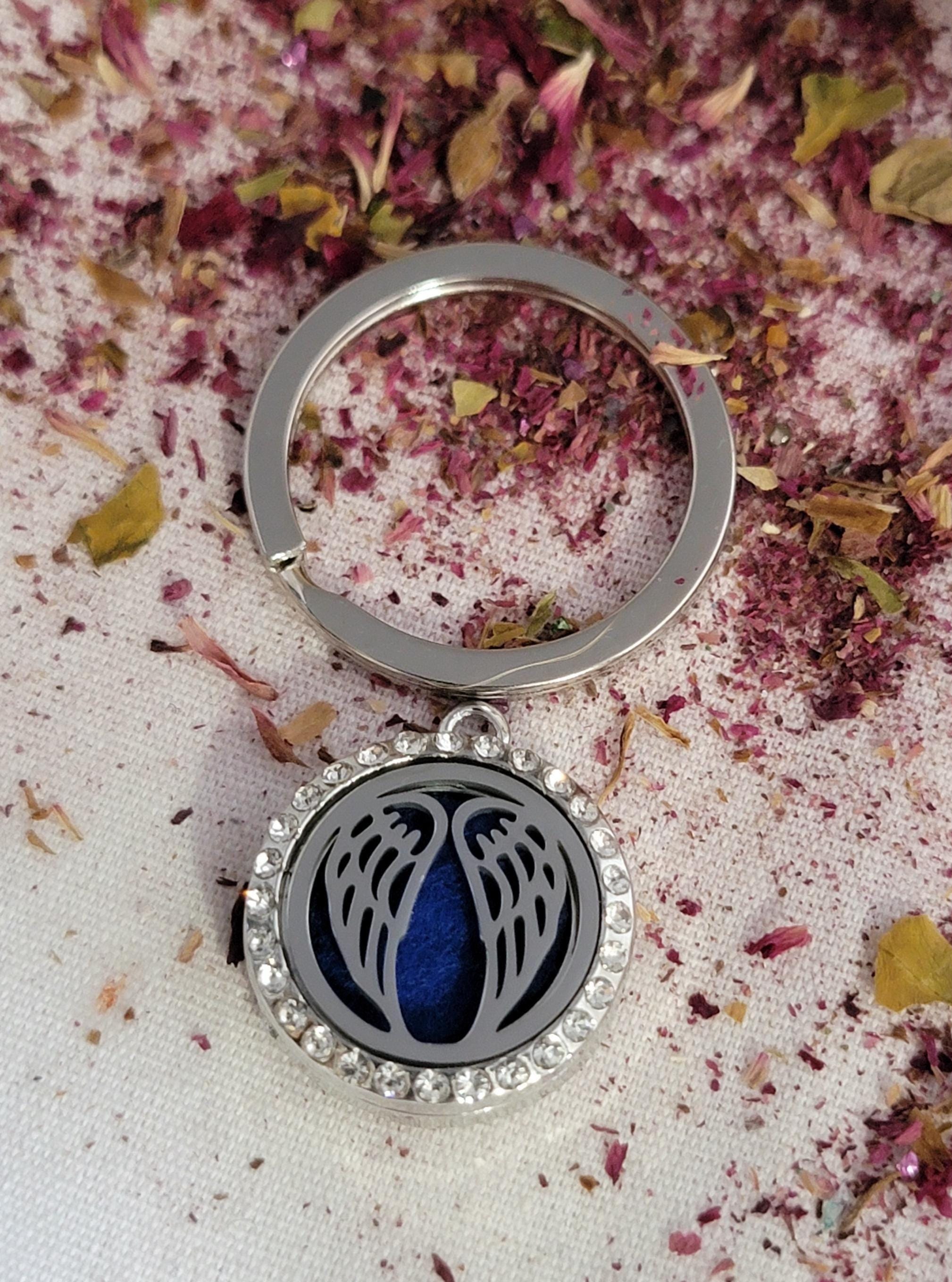 Memorial Locket Funeral Ash Hair Flowers Angel Wing Necklace or ...