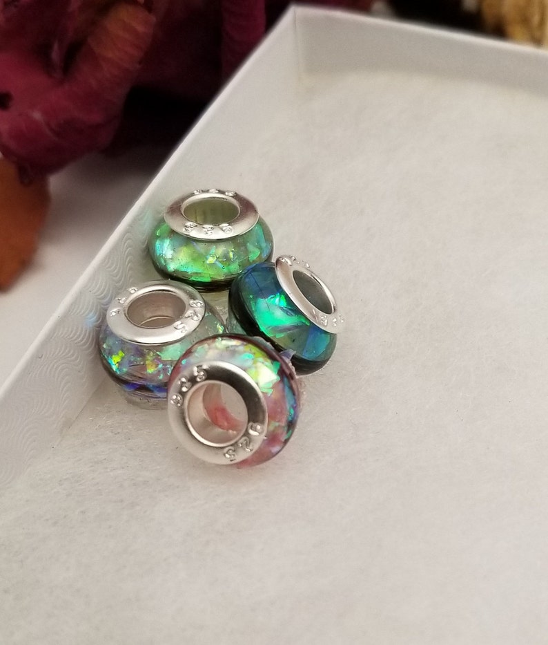 Memorial Cremation Ash Bead, Cremation Ash Remembrance Bead, European ...