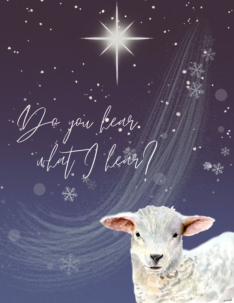 Christmas Print Do You Hear What I Hear - Etsy