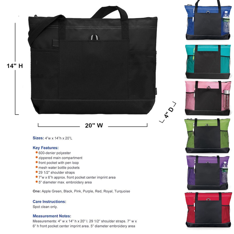 ASL Monogramed Bag Tote Sign Language Tote Bag Embroidered - Etsy