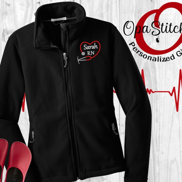 Nursing Fleece Embroidered Jacket - Etsy