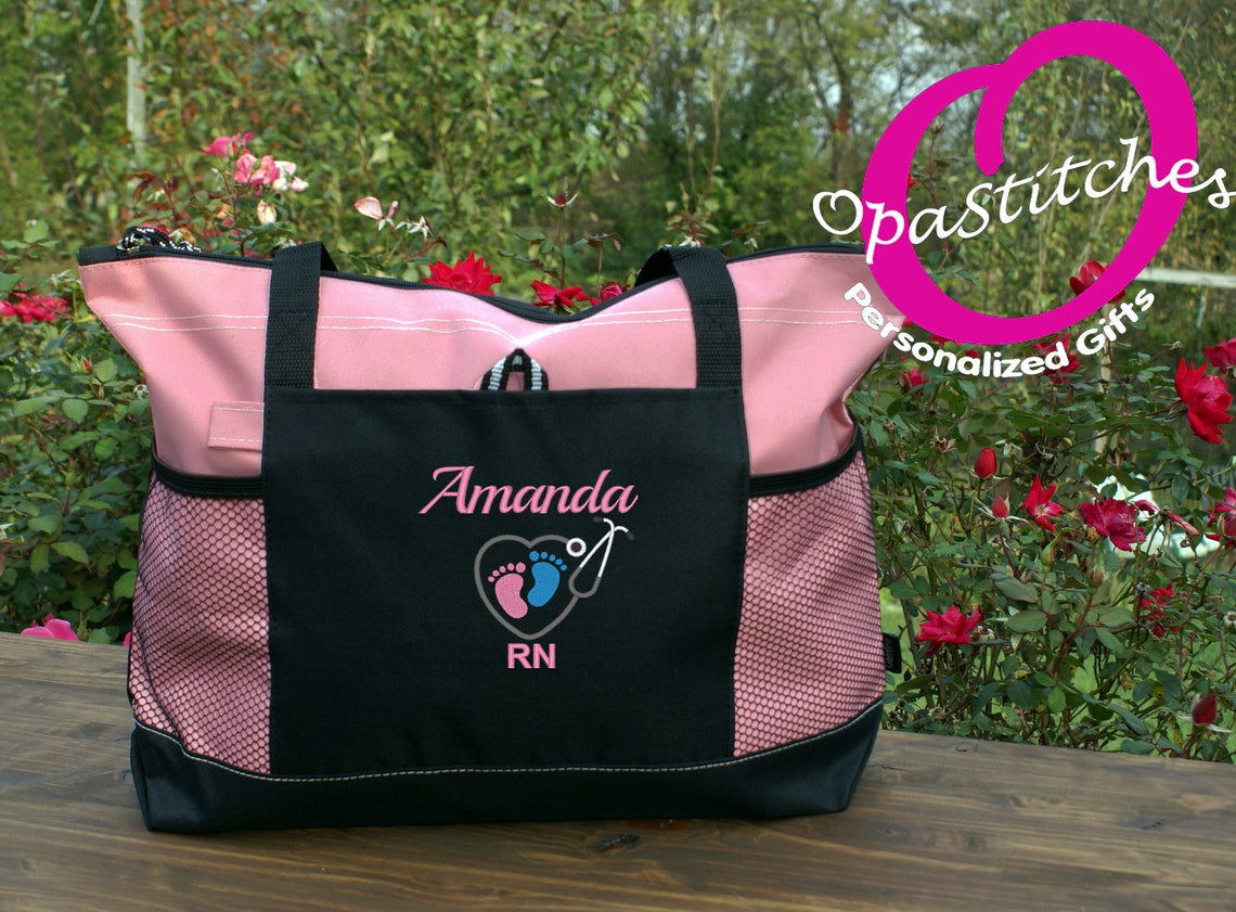 Monogrammed Labor and Delivery Obstetrics Nursing Tote Bag | Etsy