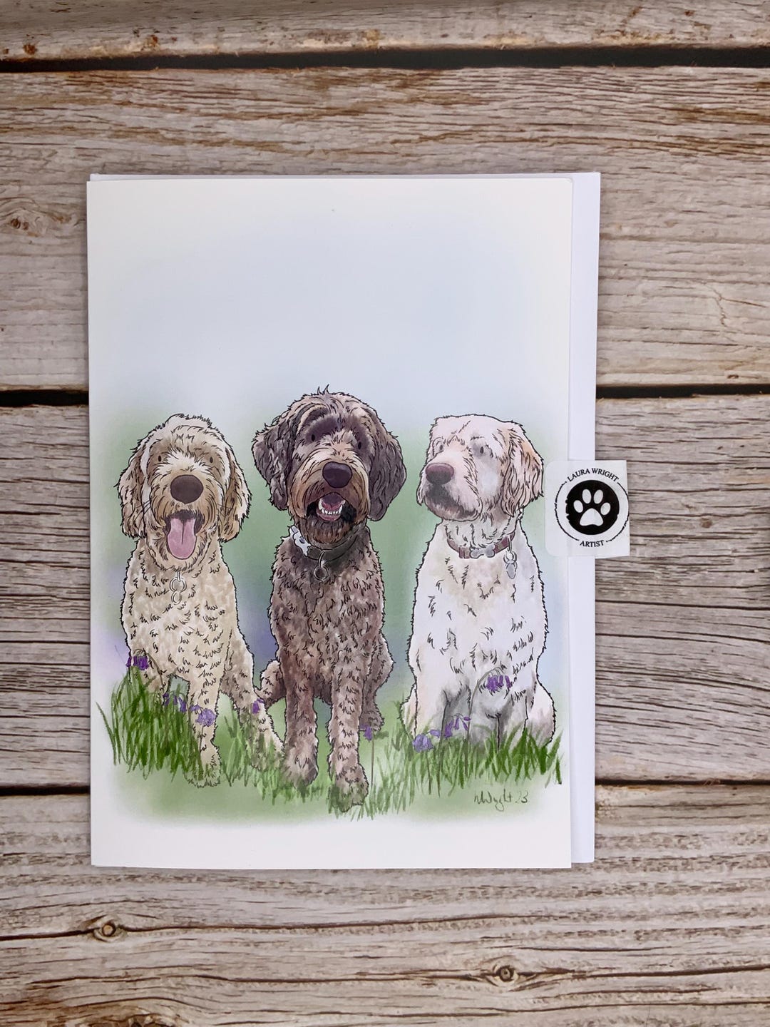 Three Doodles Greetings Card - Etsy