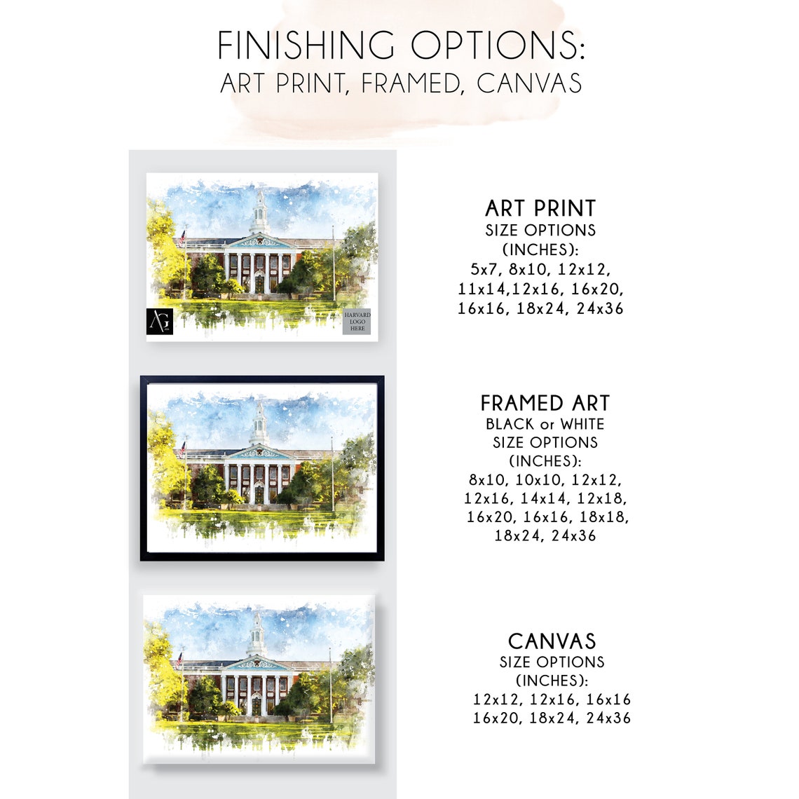 Harvard University Art Wall Art Home Decor University - Etsy