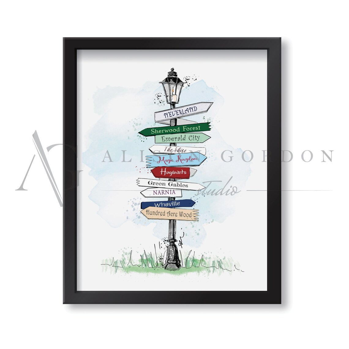 Fantasy Sign Illustration Art Fine Art Wall Art Print | Etsy