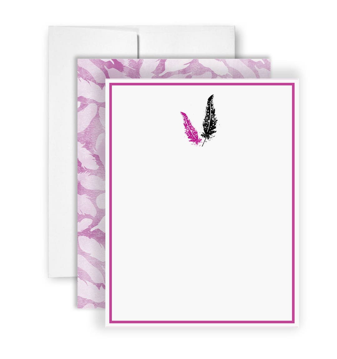 Stylish Feather Notes - Fashion Illustration, Notes, Office Supplies ...