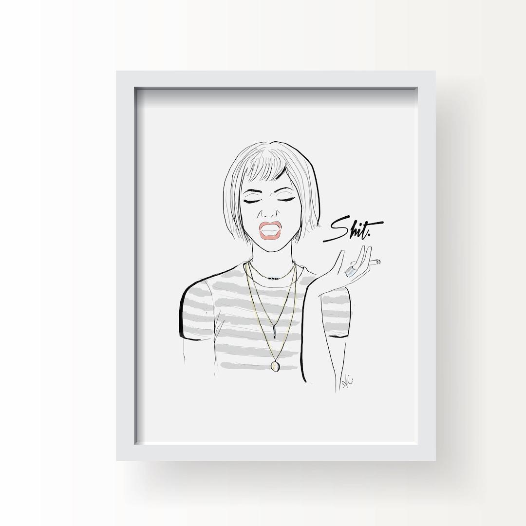 Shit Art Print Fashion Street Style Fine Art Illustration - Etsy