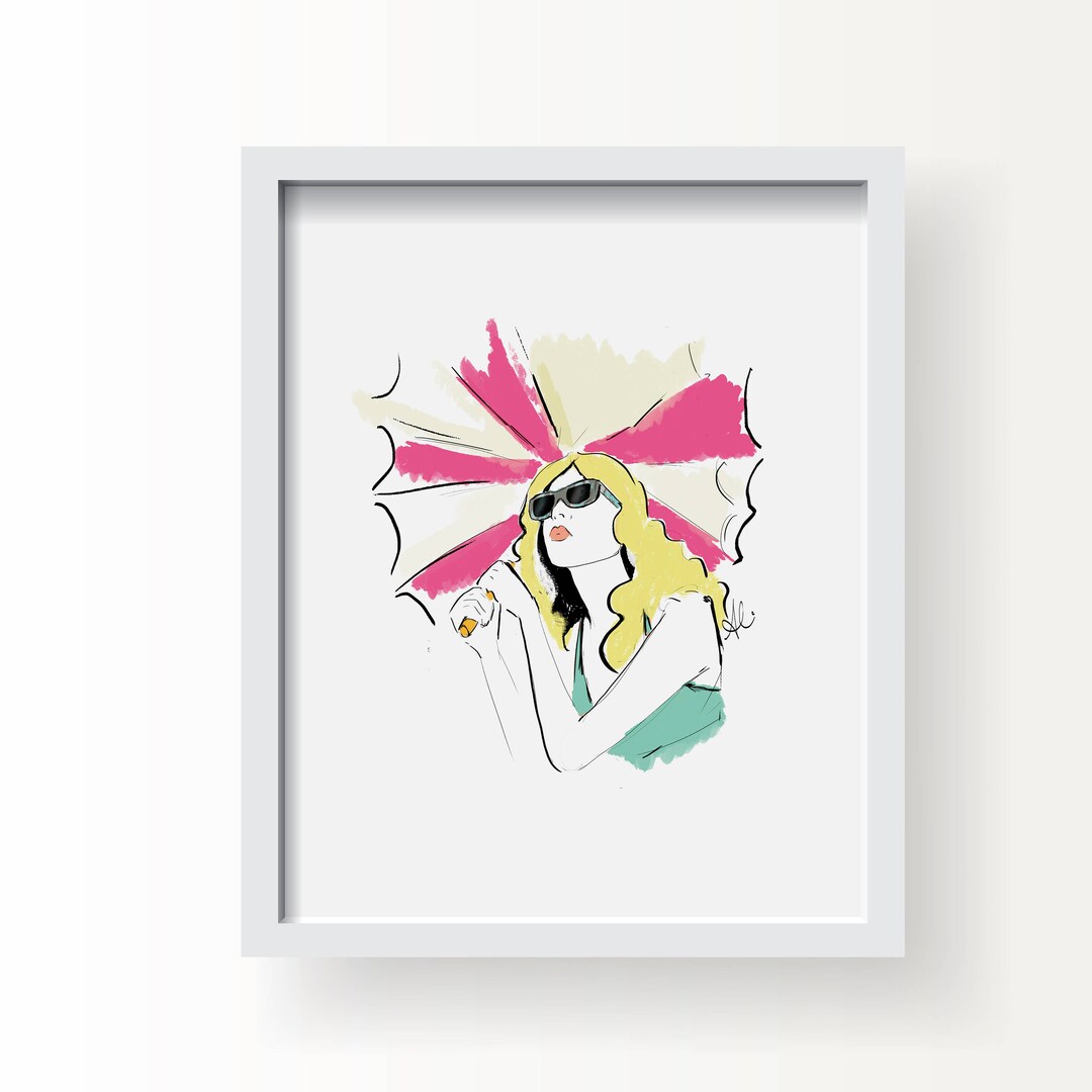 The Stephanie - Fashion Illustration Print, Wall Art Print, Poster ...
