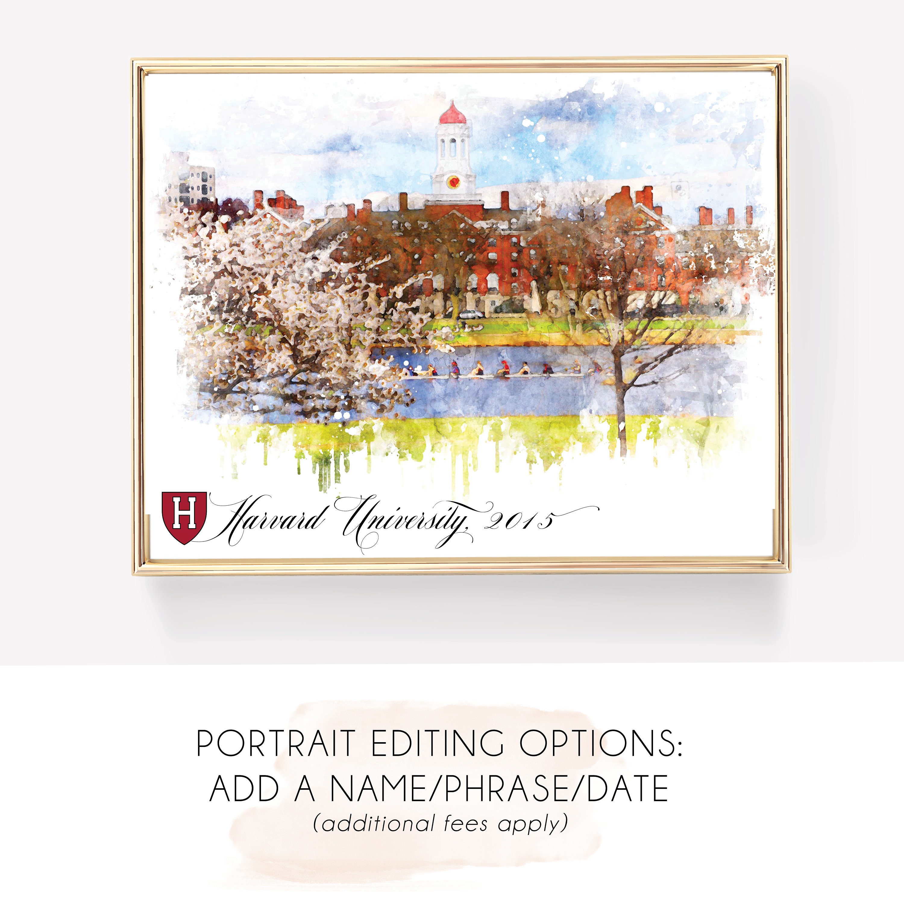 Harvard University River Art Wall Art Home Decor | Etsy