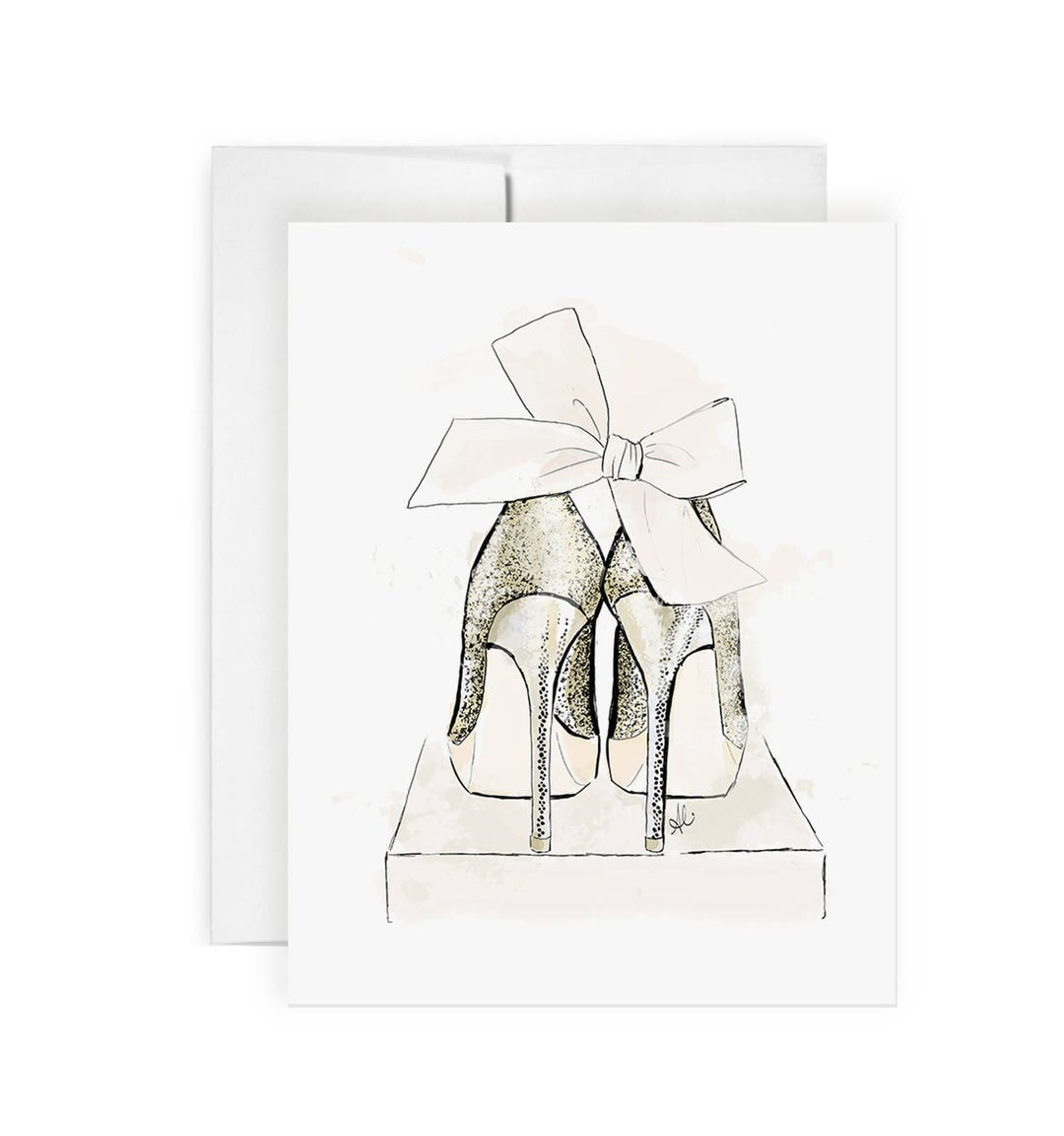 Party Shoes - Greeting Card, Fashion Illustration, Wedding Card, Just ...