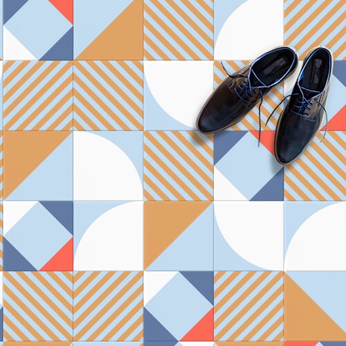 Floor Tile Stickers Backsplash Peel and Stick Tile Geometric - Etsy