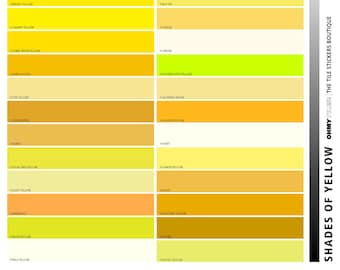 SOLID COLOR CHART Peel and Stick Tile Backsplash Decals - Etsy