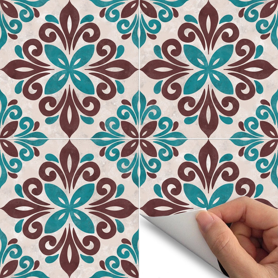 Floor Tile Stickers Peel and Stick Tile Spanish Vintage - Etsy