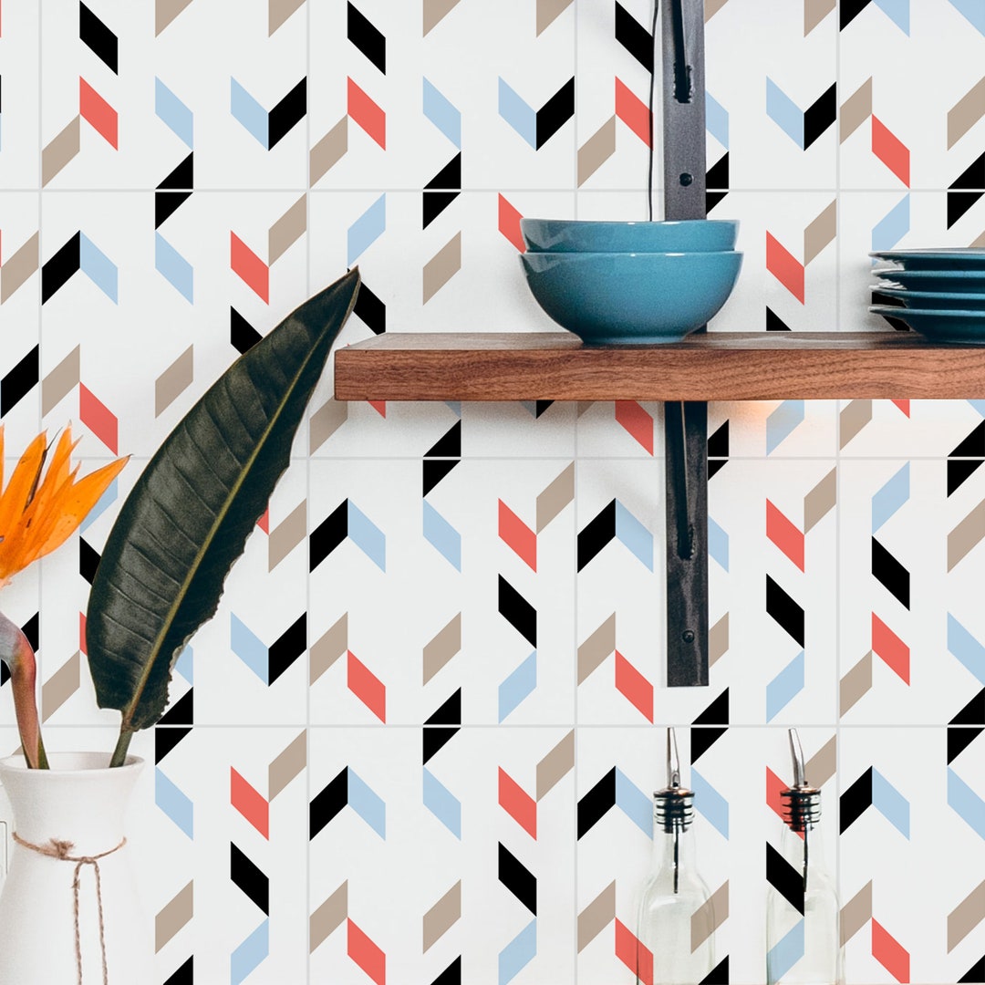 Peel and Stick Tiles, Modern Backsplash Decals, Geometric Tile Stickers ...