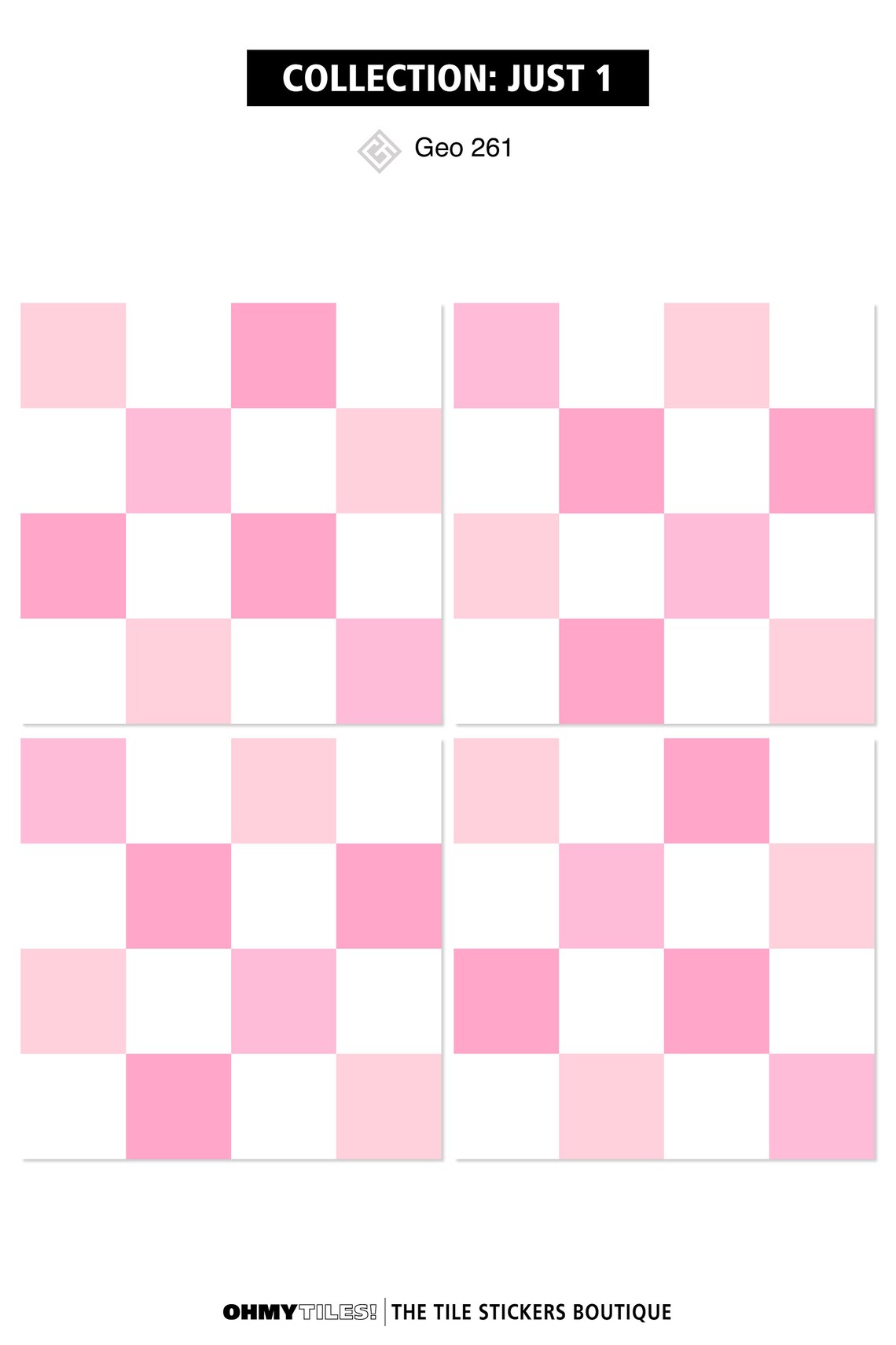 Peel and Stick Tile Backsplash Decals Checkered Retro Pink - Etsy