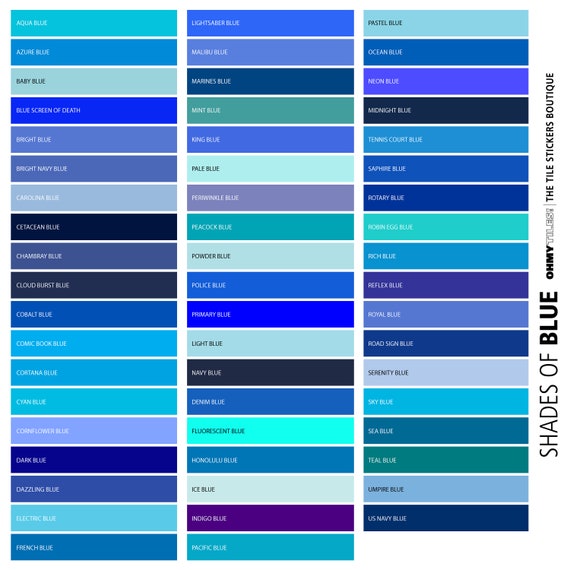 Royal Blue Color Chart