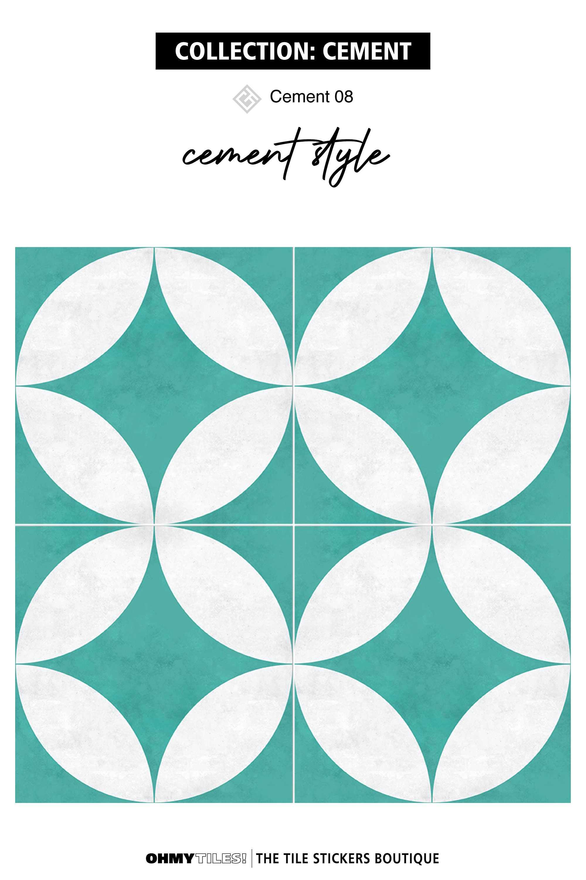 Floor Tile Stickers Peel and Stick Tile Vinyl Cement Tile | Etsy