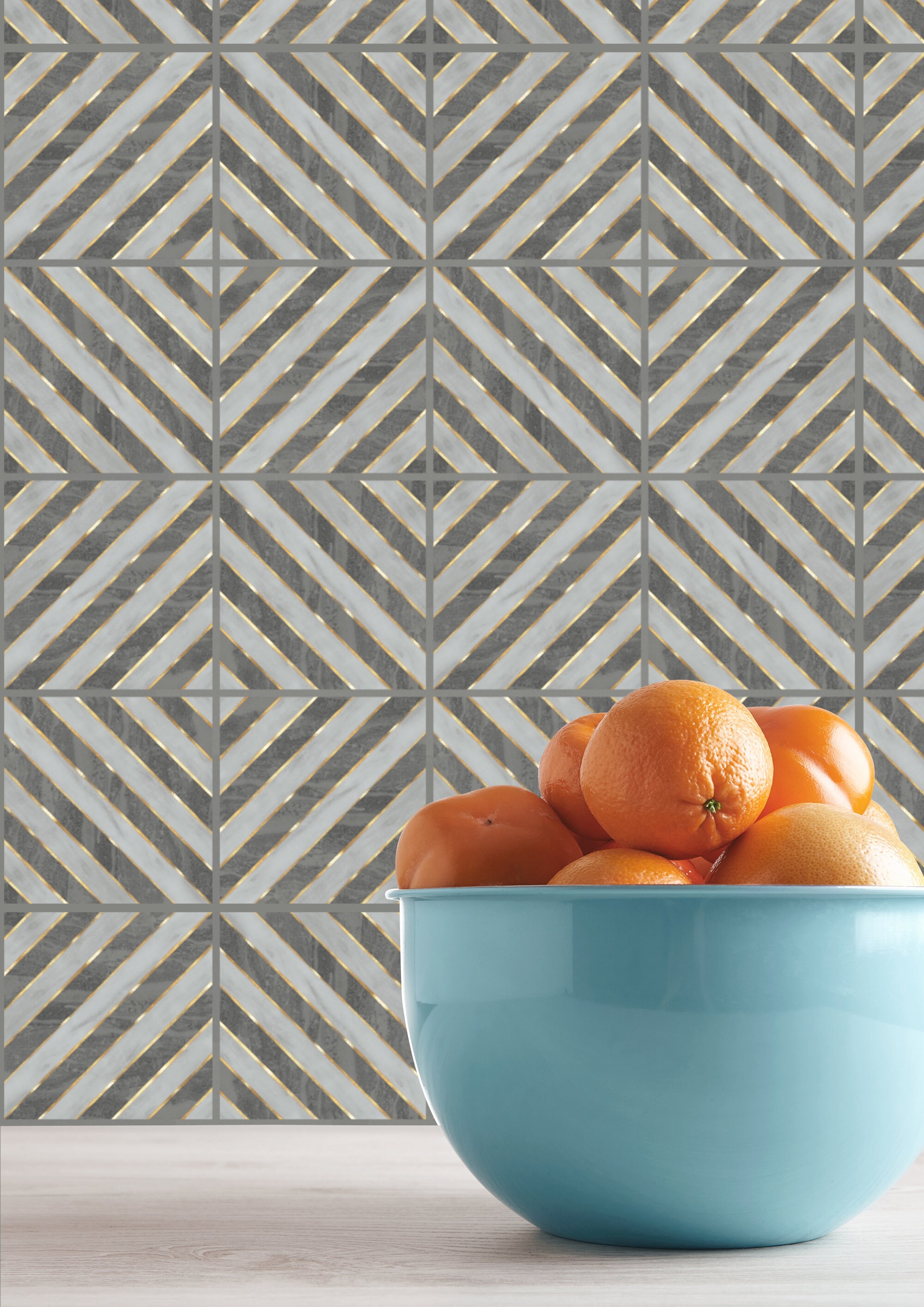 Floor tile stickers Peel and stick tile Faux marble and | Etsy