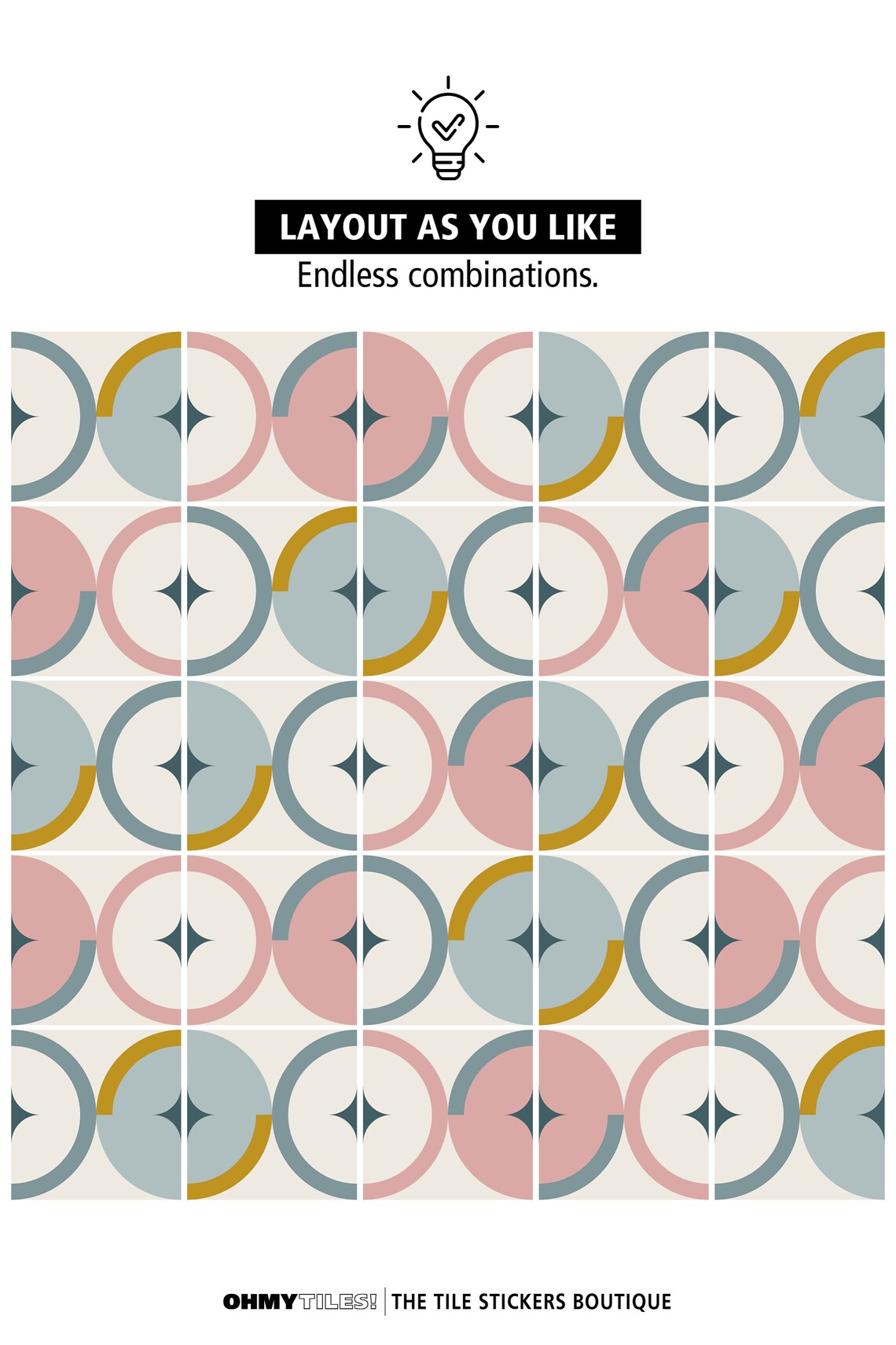 Peel and Stick Tile Geometric Backsplash Decals Retro Tile - Etsy