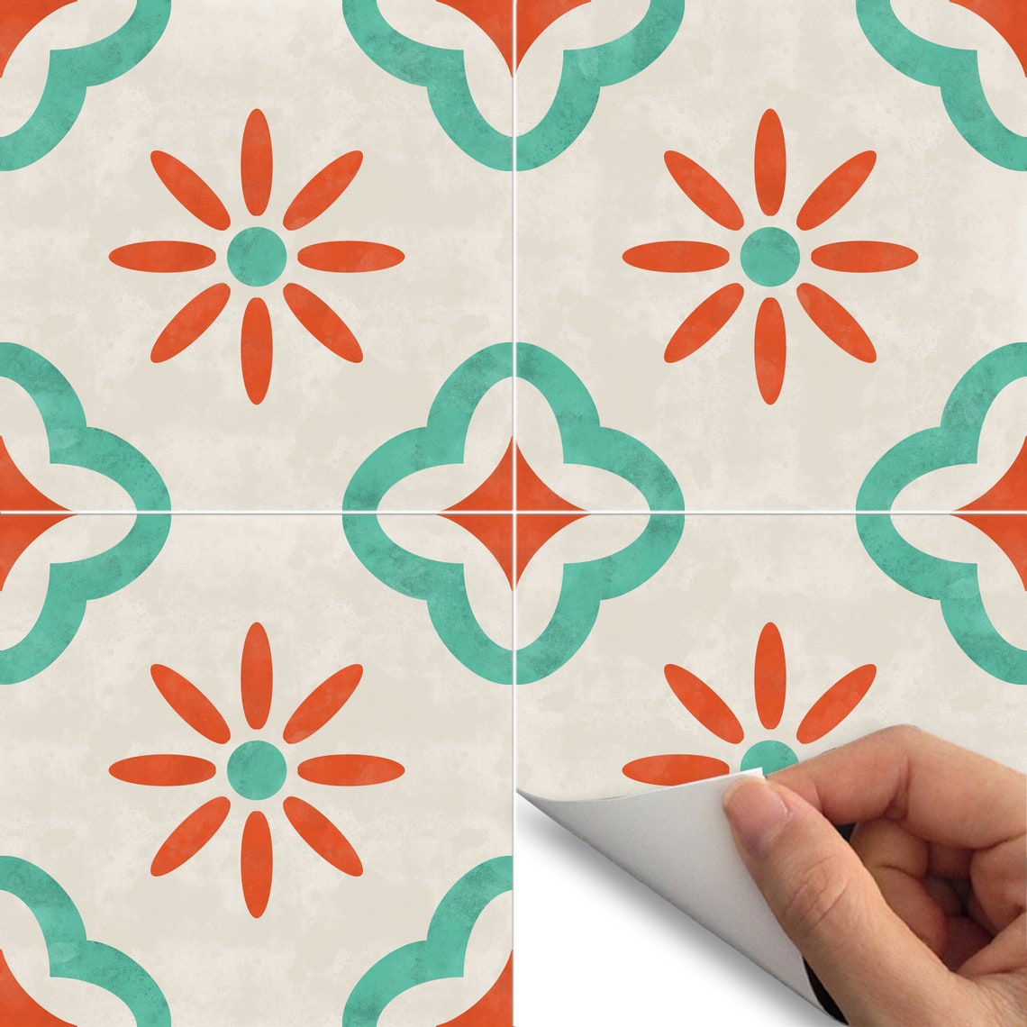 Floor and Wall Tile Stickers Tile Decals Retro Vintage - Etsy