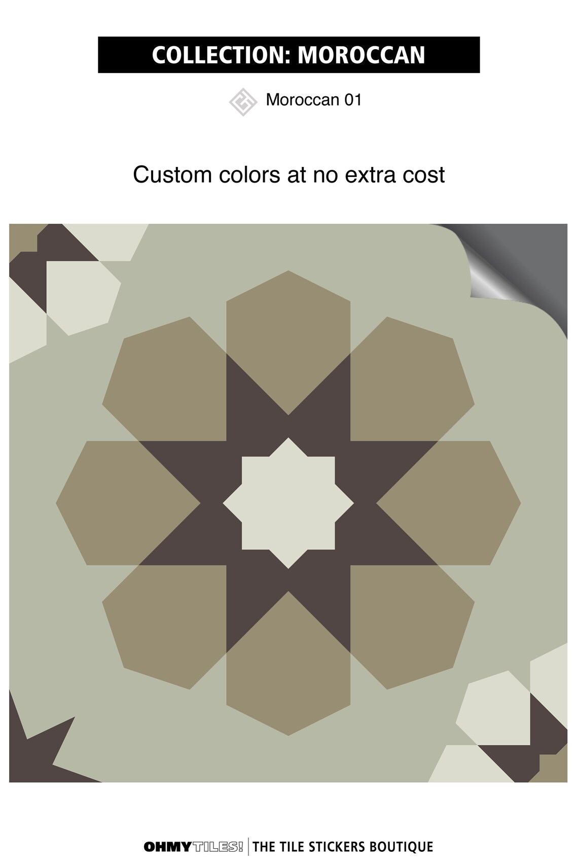 Peel and Stick Tile Moroccan Backsplash Decals Retro Tile - Etsy