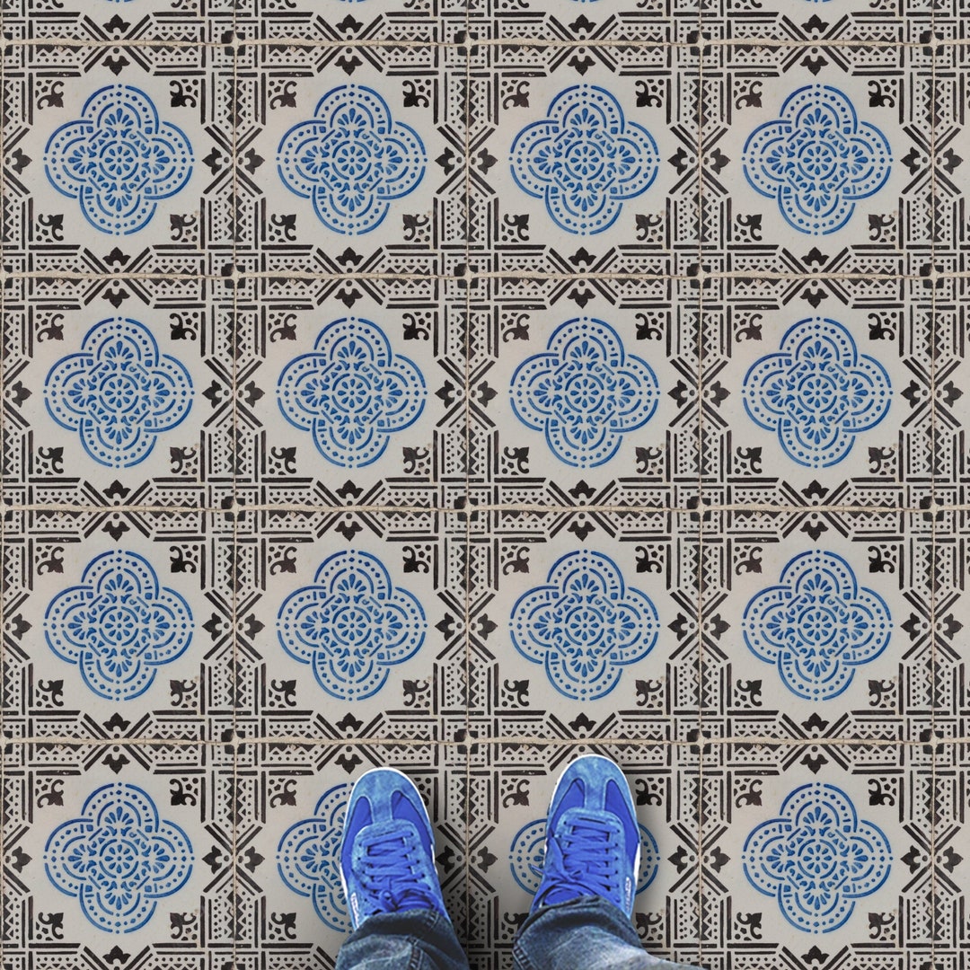 Floor Tile Stickers Peel and Stick Tile Vintage Retro Eroded - Etsy