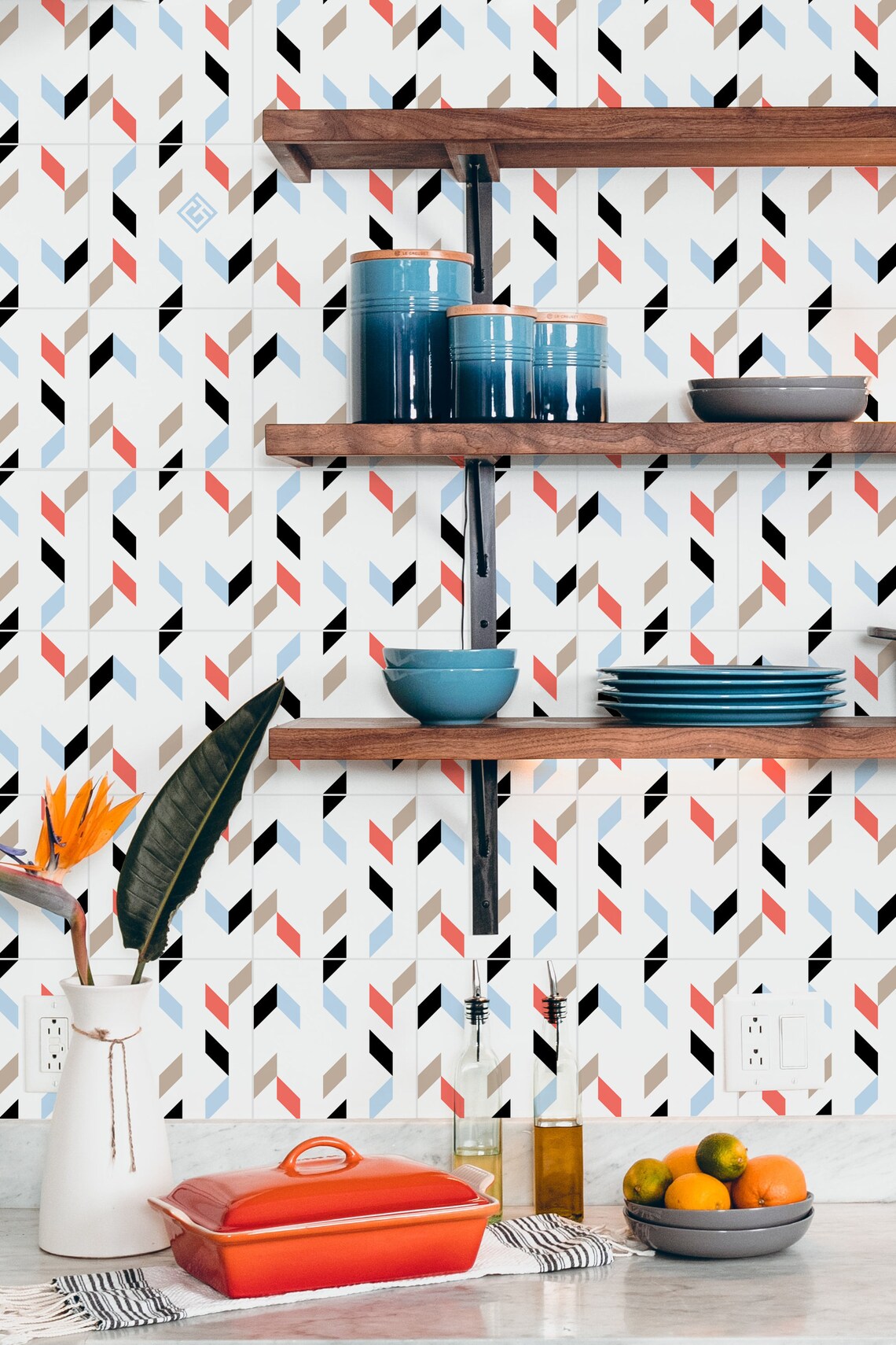 Peel and Stick Tiles Modern Backsplash Decals Geometric Tile - Etsy
