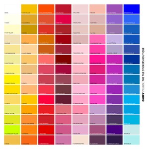 SOLID COLOR CHART Peel and Stick Tile Backsplash Decals - Etsy